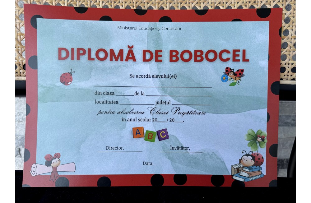 A_2304 Diplomă Bobocel clasa Pregătitoare