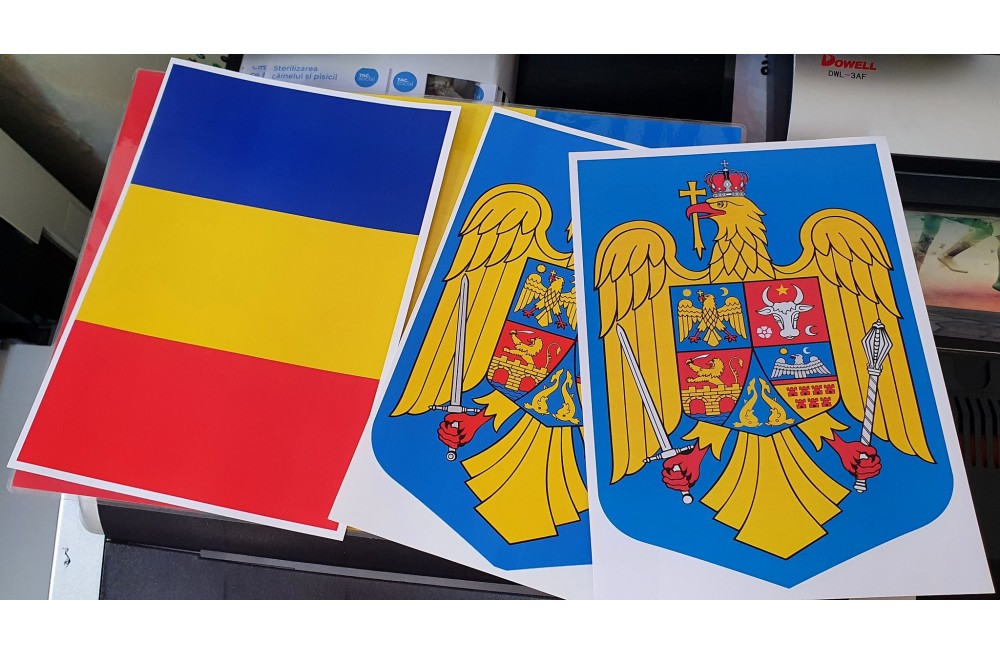 Stema României și Steag, cod:PM025