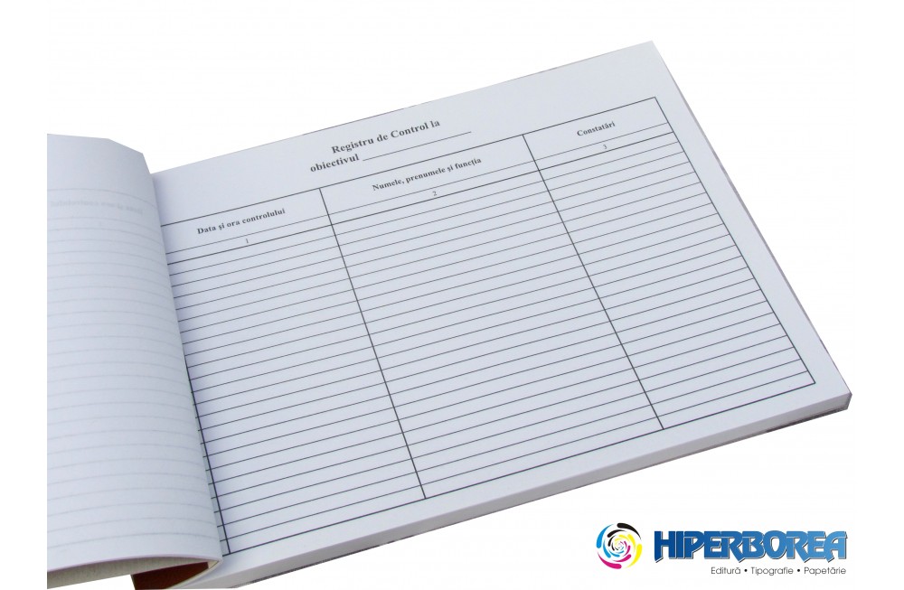 Registru de control pentru unități de paza si protecție