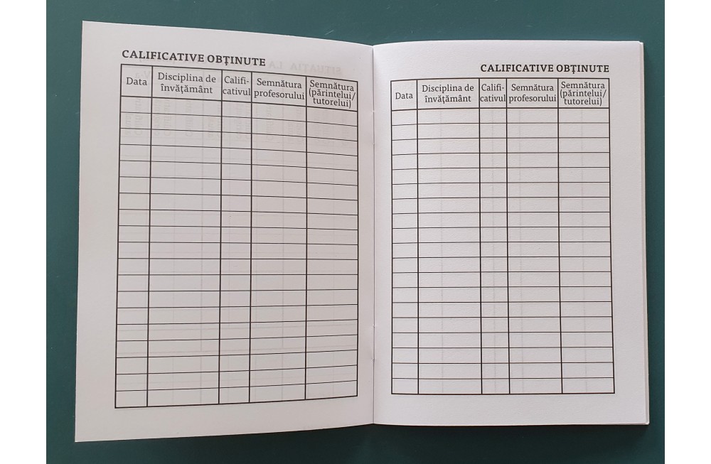 Carnet de elev pentru clasele I – IV