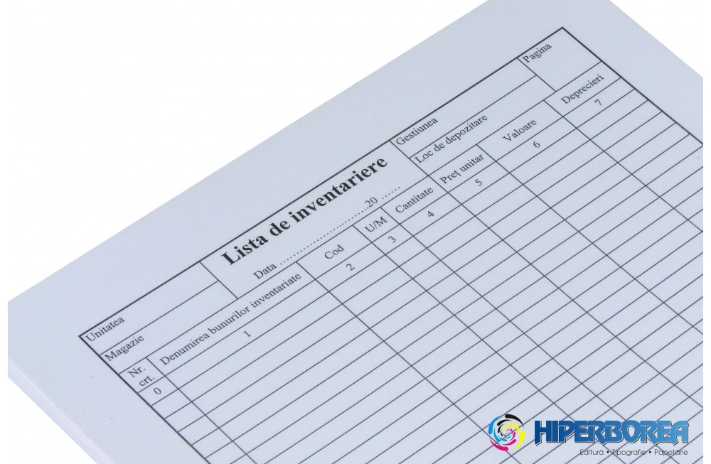 Listă de inventariere